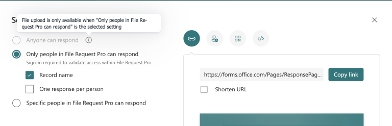 File Upload in Microsoft Forms: How to collaborate with external users